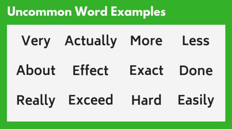 Chart With Uncommon Word Examples - Cultivated Culture