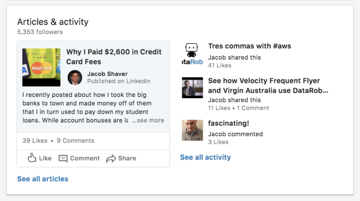 Example of LinkedIn self published post - Cultivated Culture