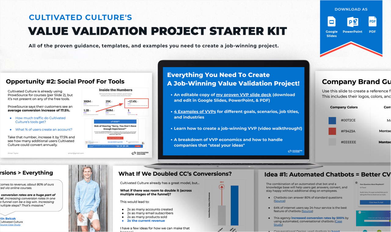Value Validation Projects: A Deliverable That Will Land You More Jobs