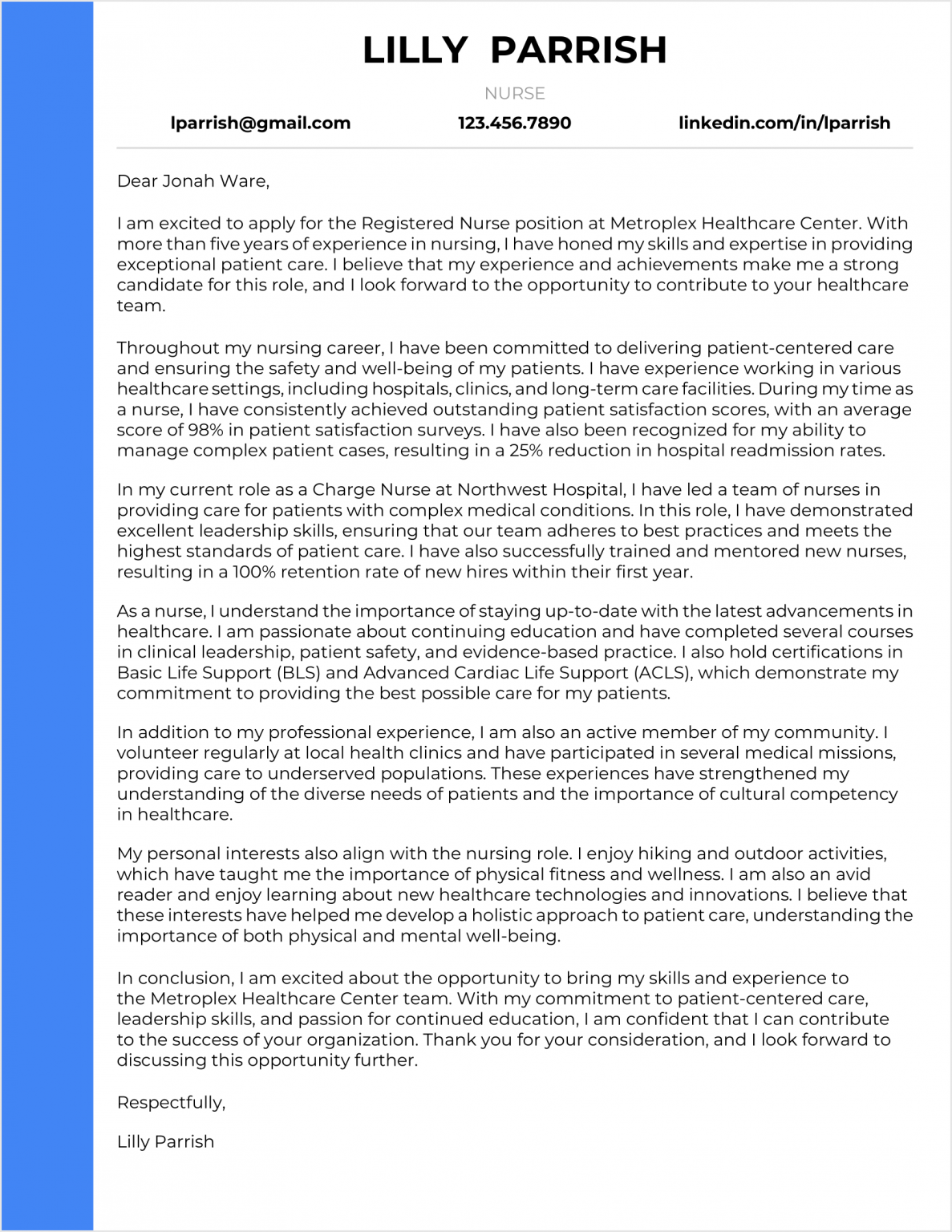 Nursing Cover Letter Examples For 2023 (20+ Skills & Templates)