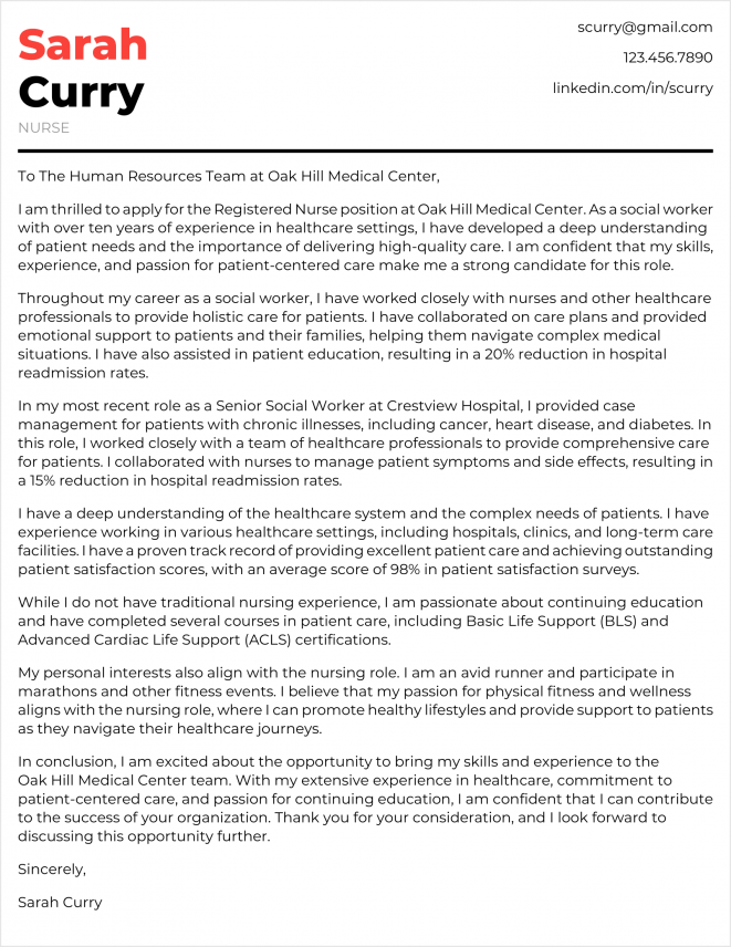 Nursing Cover Letter Examples For 2023 (20+ Skills & Templates)