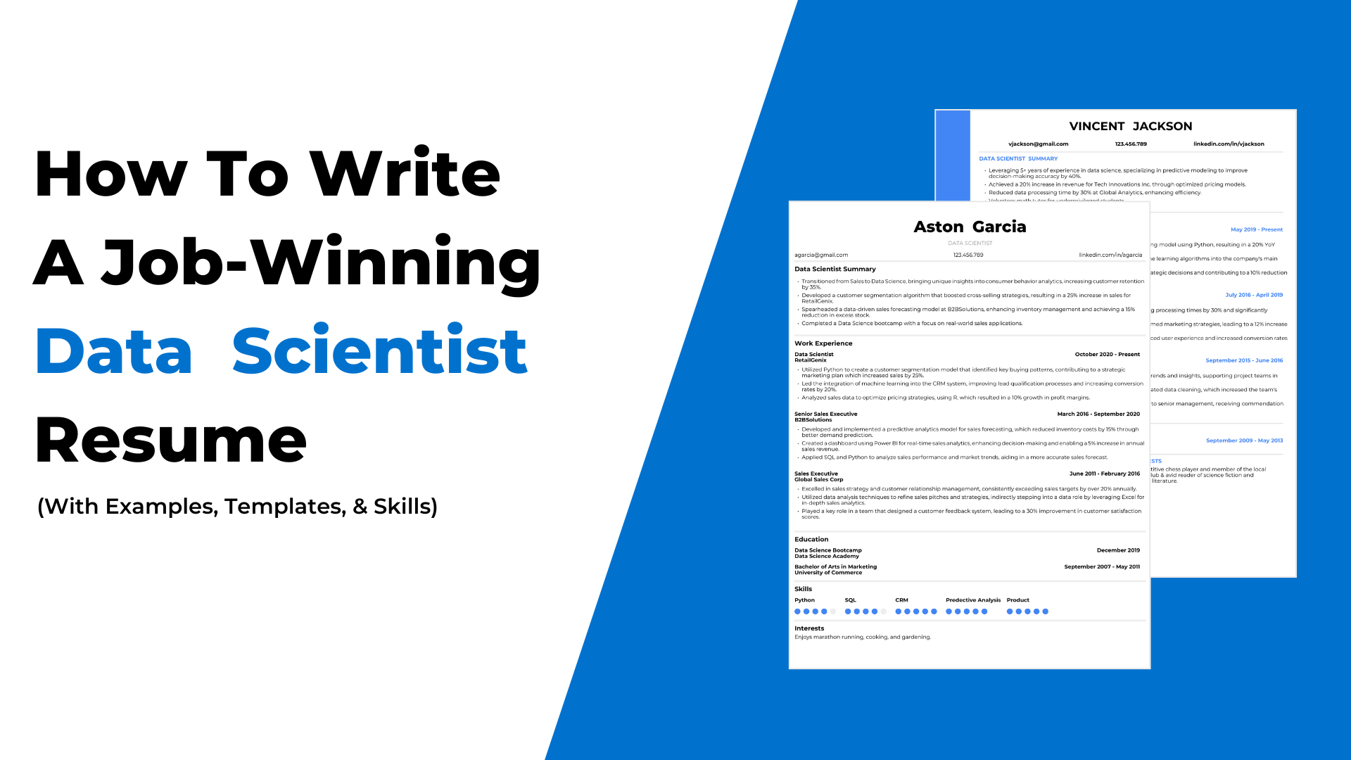 Data Scientist Resume Examples For 2024 (20+ Skills & Templates)