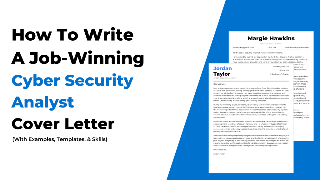 Cyber Security Analyst Cover Letter Examples For 2024 (20+ Skills ...
